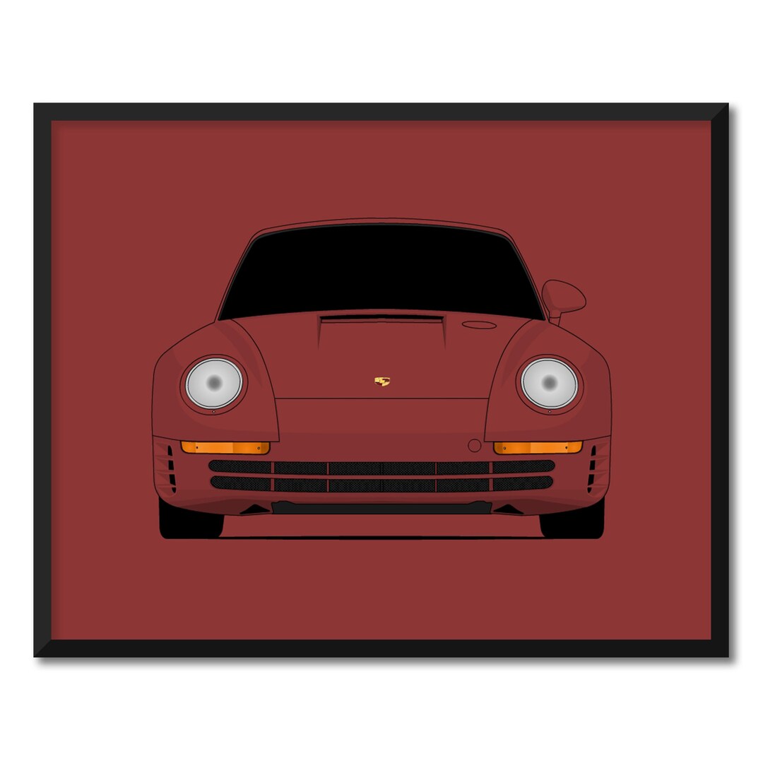 Porsche 959 (1986-1993) Inspired Car Poster Print Wall Art Decor CX1 ...
