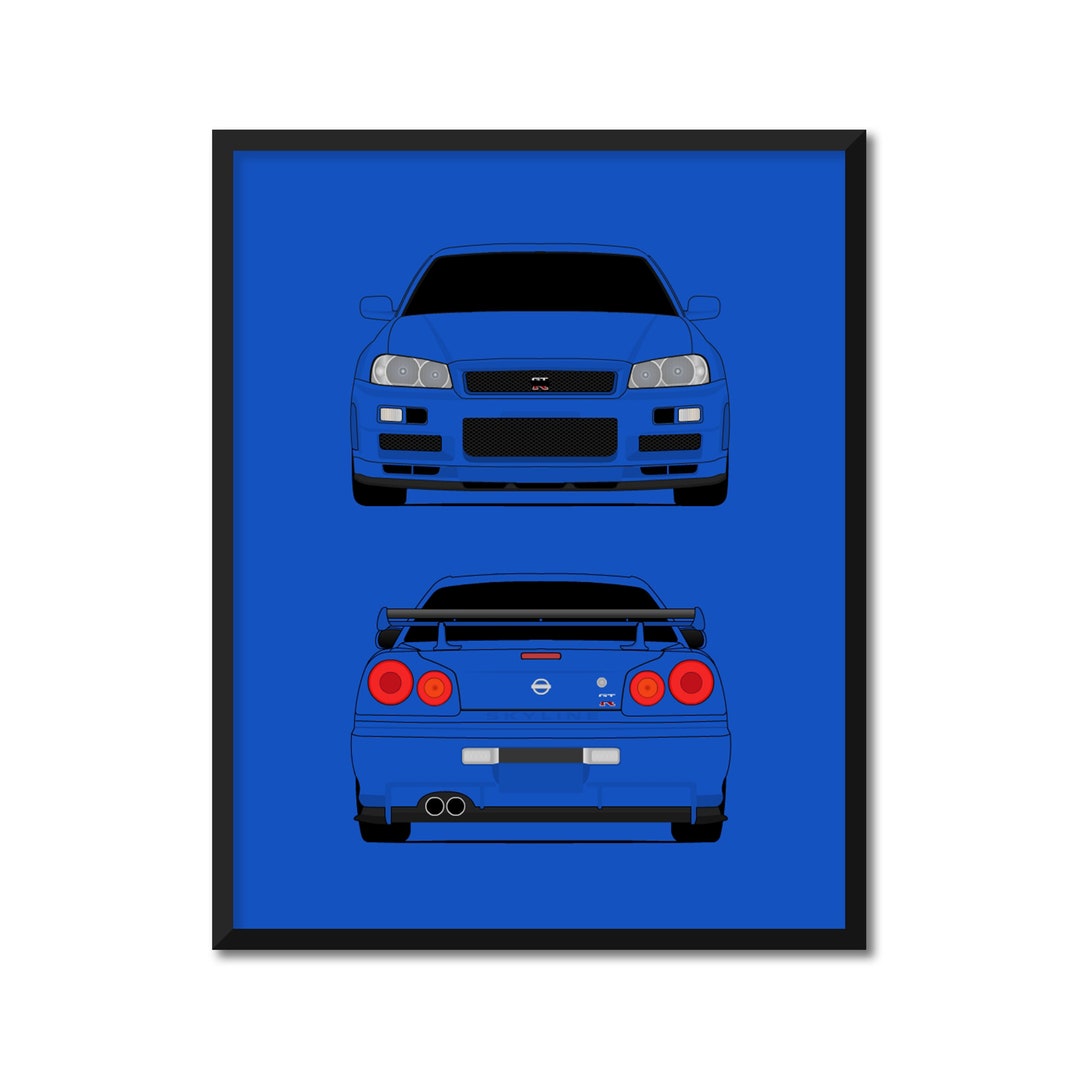 Nissan Skyline GT-R R34 (1998-2002) (front and Rear) Fast and the ...