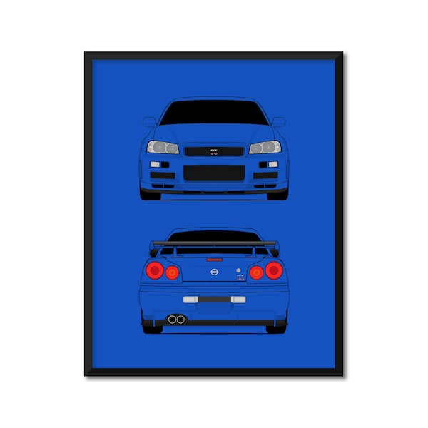 Nissan Skyline Gtr R34 Fast and Furious Wall Art - Etsy