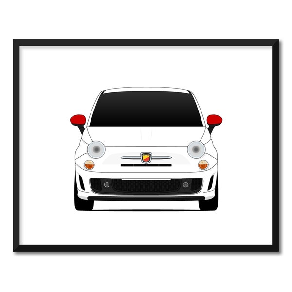 Fiat 500 Abarth Poster - Etsy