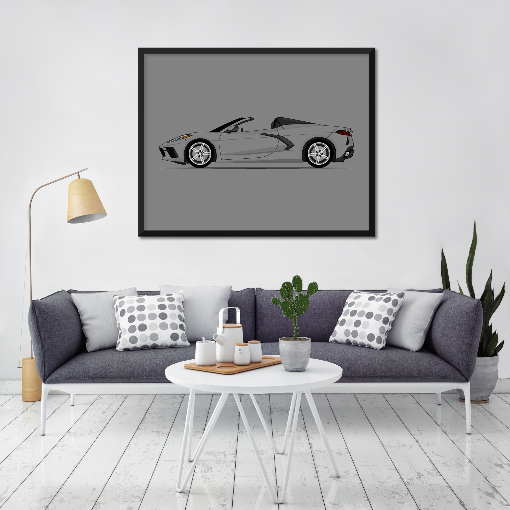 Chevy Corvette Stingray Convertible (2020-present) (side Profile ...