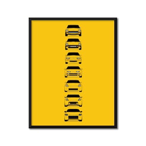 Nissan Z Car Generations Inspired Car Poster Print Wall Art History ...