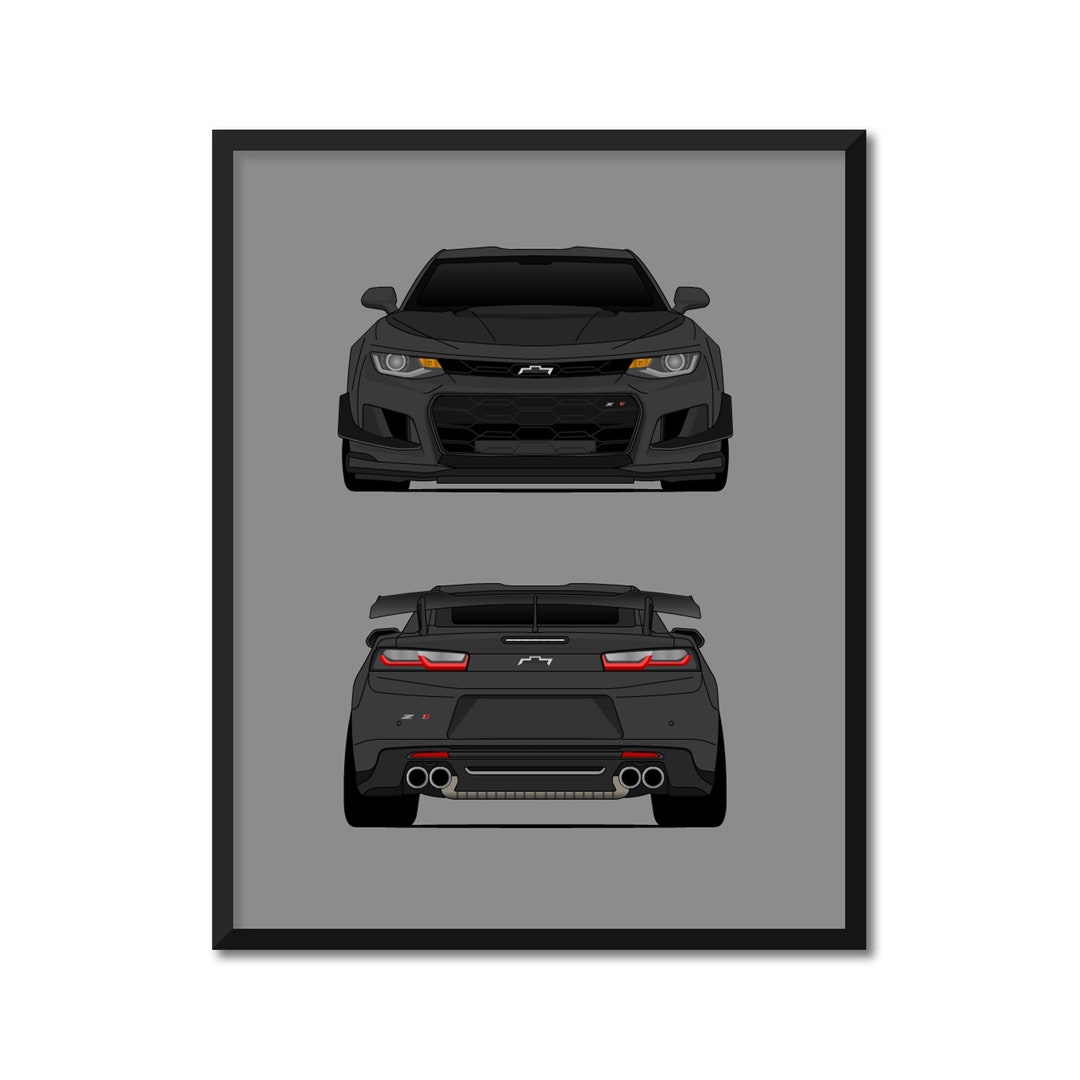 Chevy Camaro ZL1 1LE (2017-2019) 6th Generation (front and Rear) Car ...