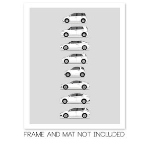 Toyota Scion Inspired Car Poster (side Profile) Print of the Scion Xa ...