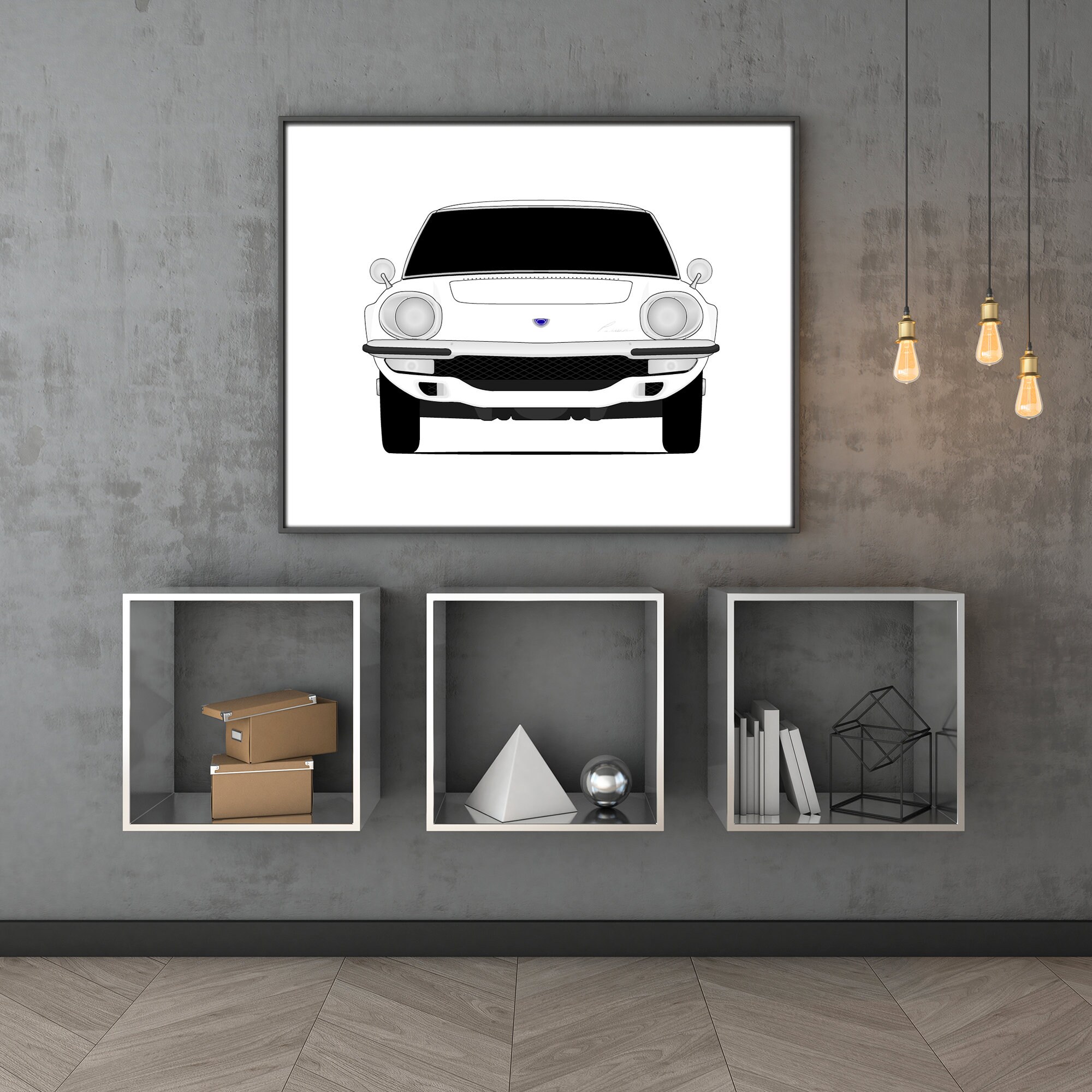 Mazda Cosmo Sport Series II L10B (1968-1972) Car Poster Print Wall Art ...