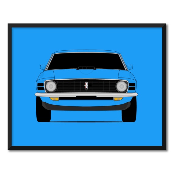 Ford Mustang Generations Inspired Poster Print Wall Art Handmade Decor ...