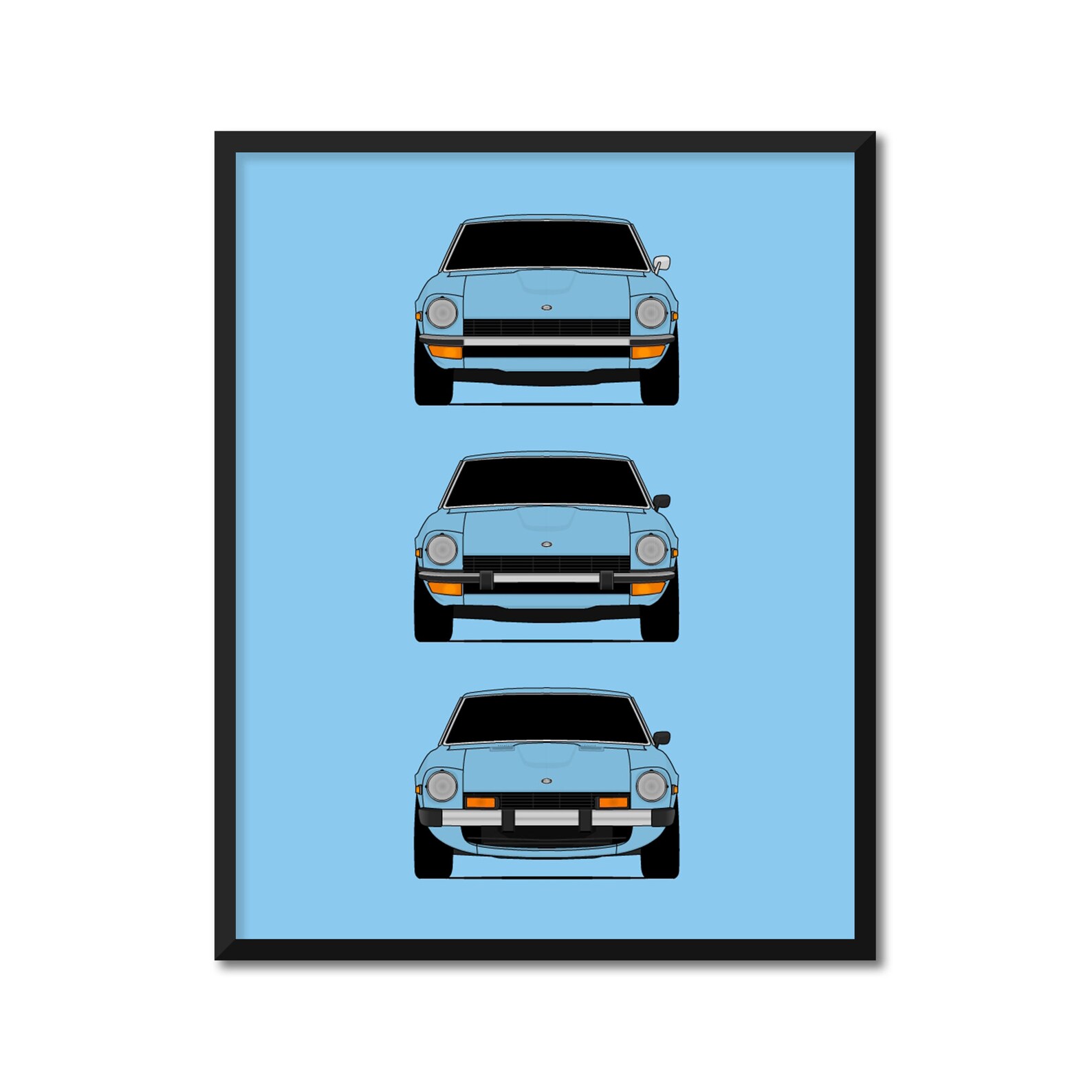 Datsun 240Z 260Z 280Z Generations (nissan Fairlady Z) Poster Print Wall ...