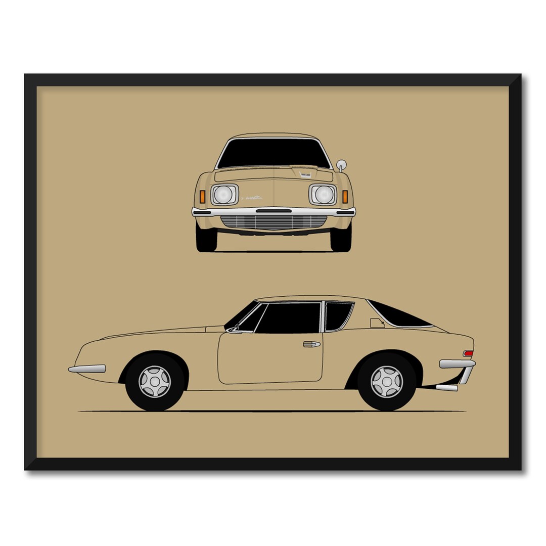 Studebaker Avanti (1964) (front and Side) Inspired Poster Print Wall ...