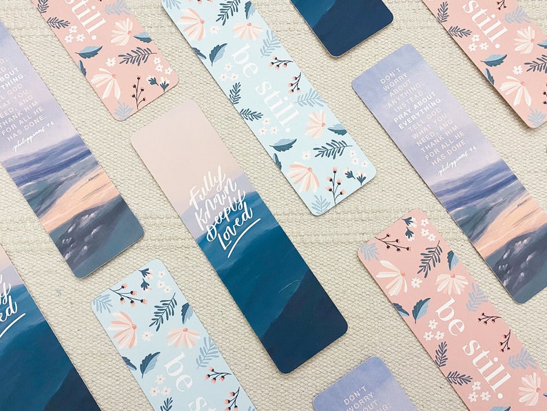 Bookmark Be Still blue Faith Bookmark Bible Bookmark - Etsy