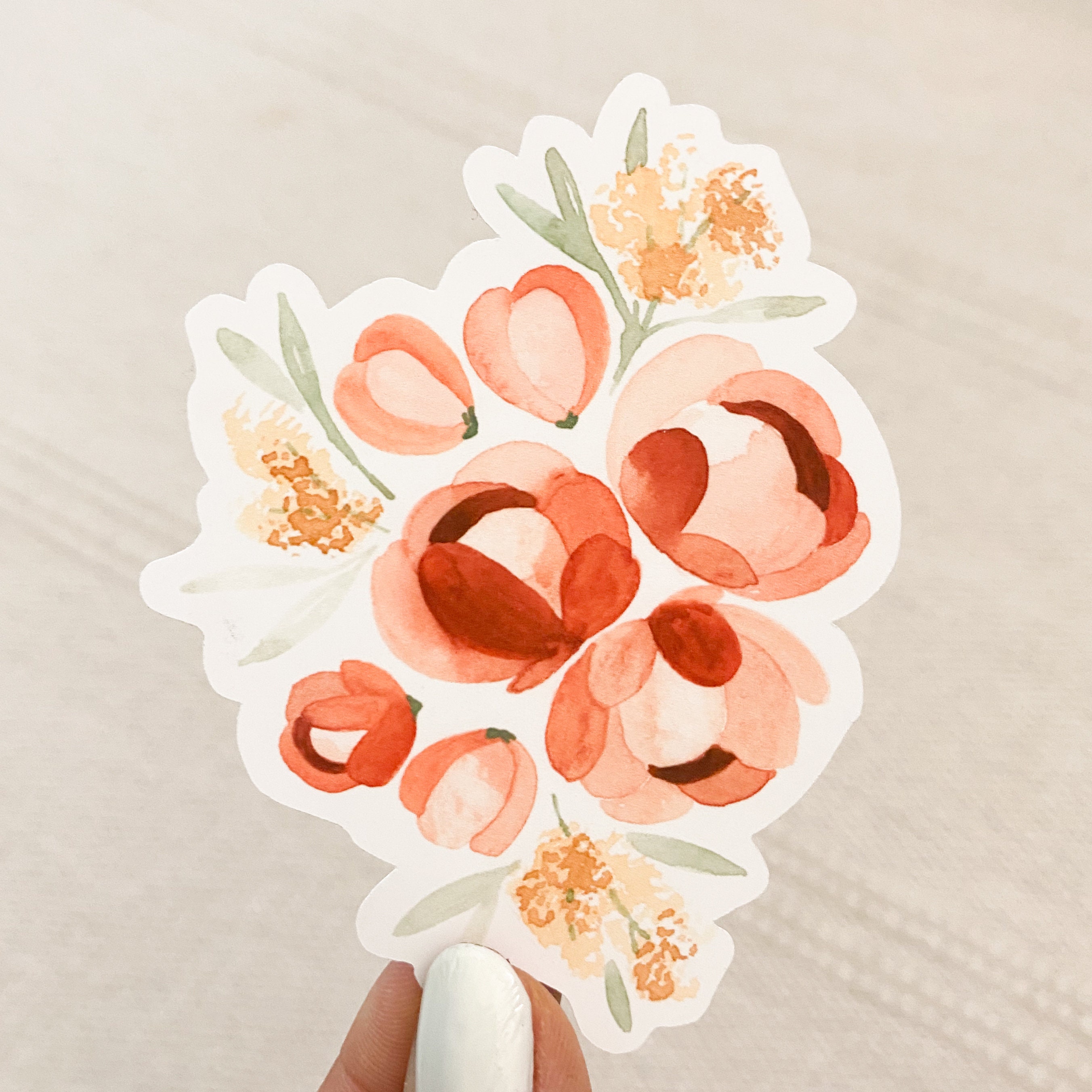 Watercolor Flowers Sticker Pack Matte Glossy Clear Faith - Etsy