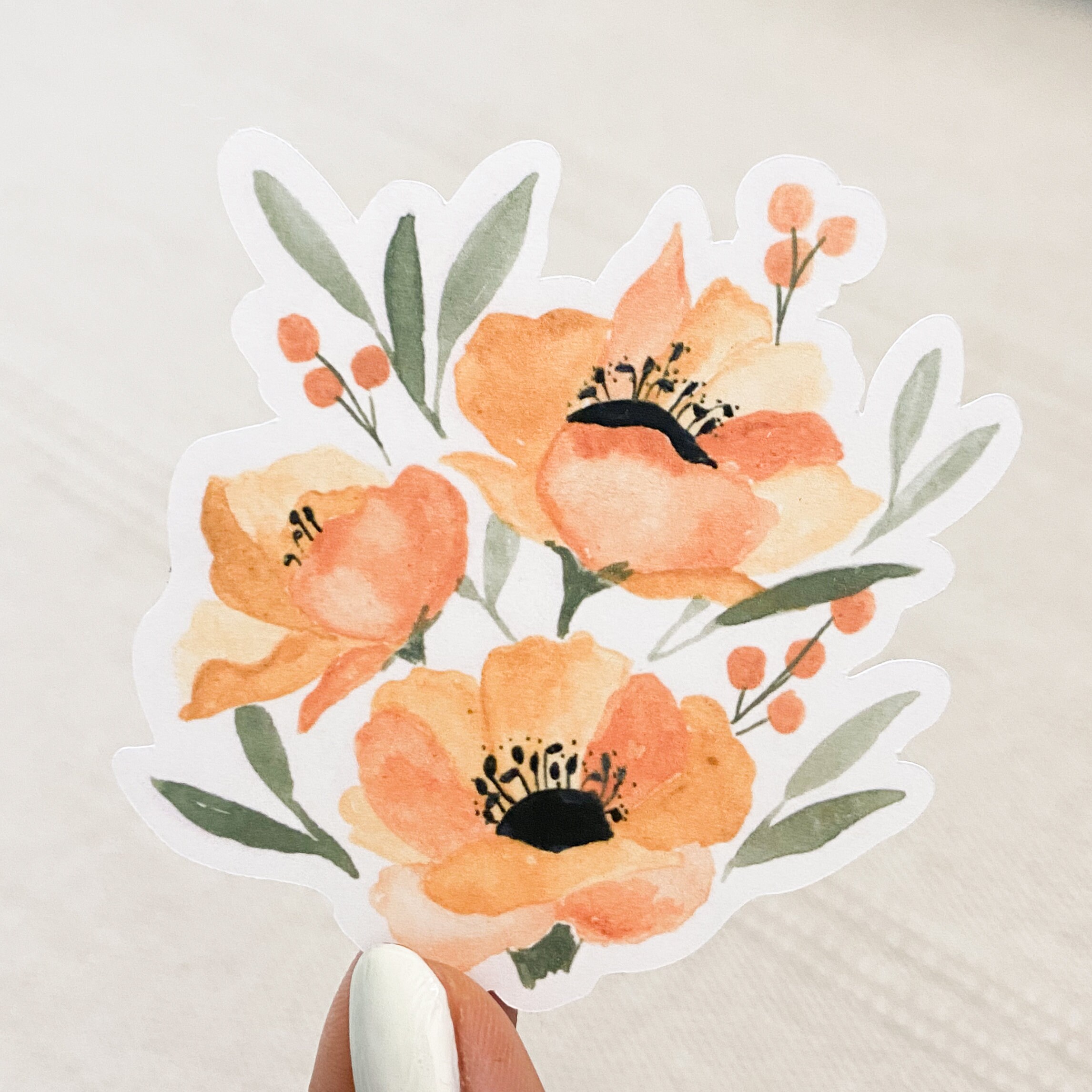 Watercolor Flowers Sticker Pack Matte Glossy Clear Faith - Etsy