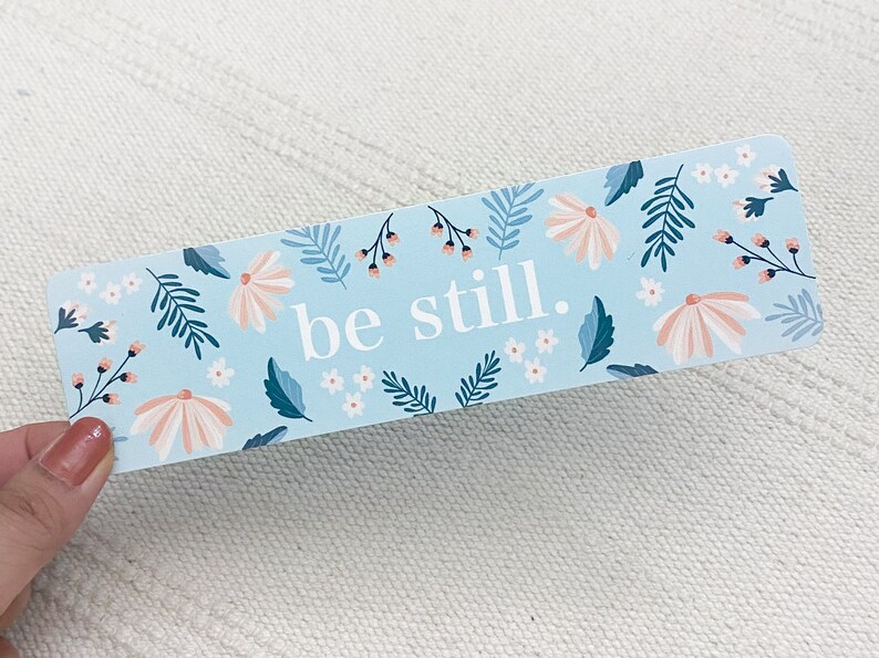 Bookmark Be Still blue Faith Bookmark Bible Bookmark - Etsy