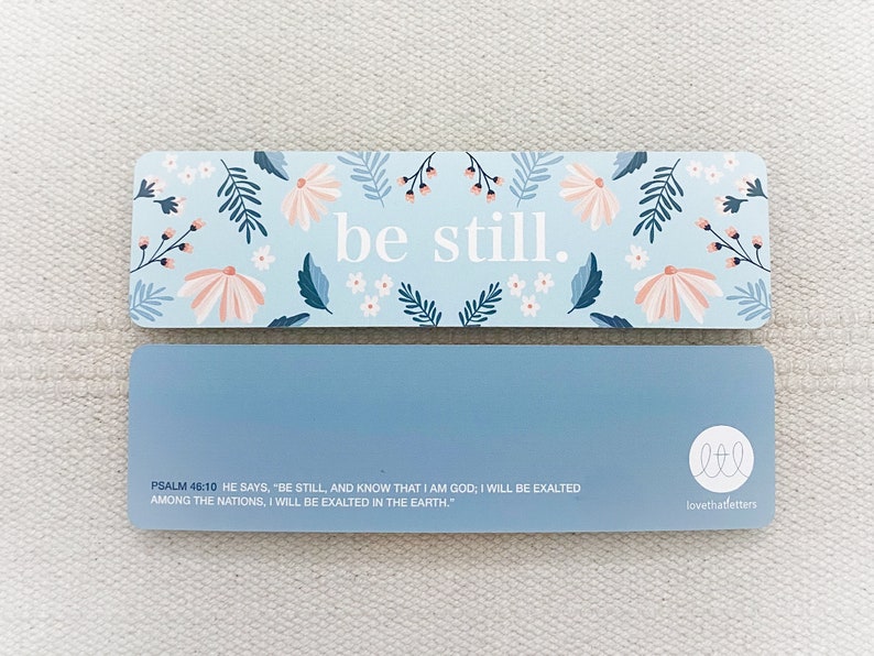 Bookmark Be Still blue Faith Bookmark Bible Bookmark - Etsy