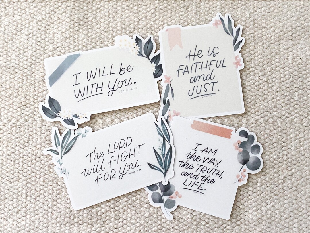 Mini Sticker Pack - Botanical Verses | Waterproof Matte, Glossy, Clear ...