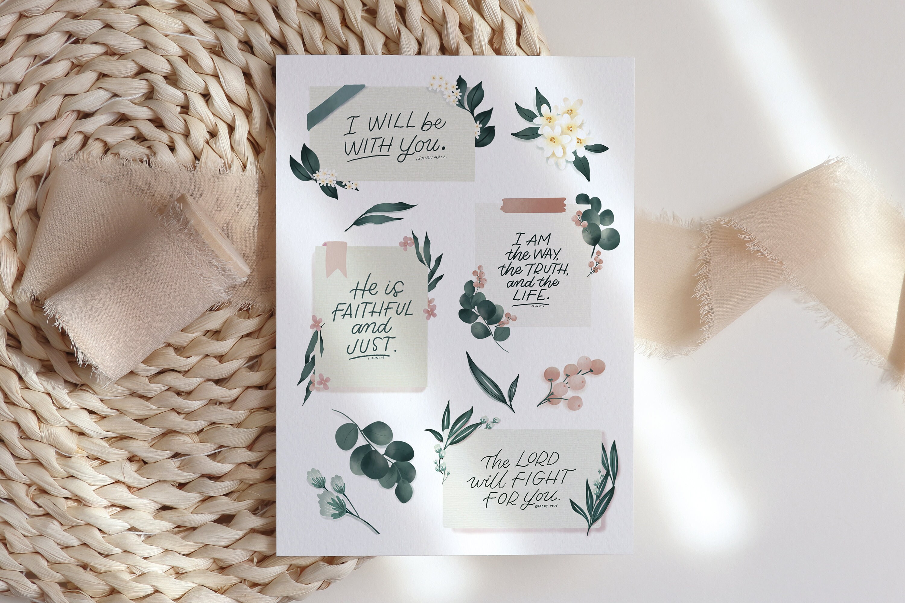 Sticker Sheet Botanical Verses Matte & Glossy Planner - Etsy
