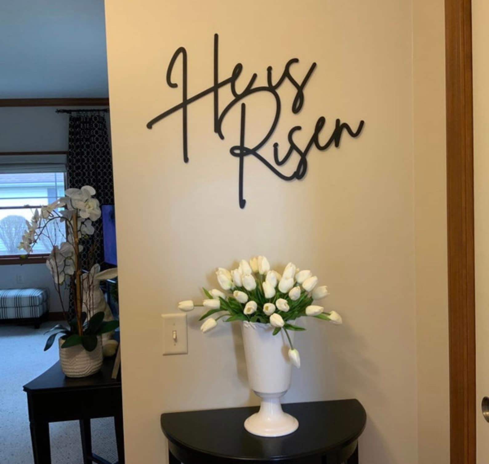 He is Risen Wood Sign, He is Risen Wall Sign, Easter Sign, Matthew 28 6 ...