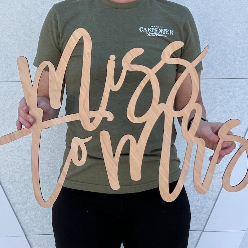 Miss to Mrs Sign - Etsy