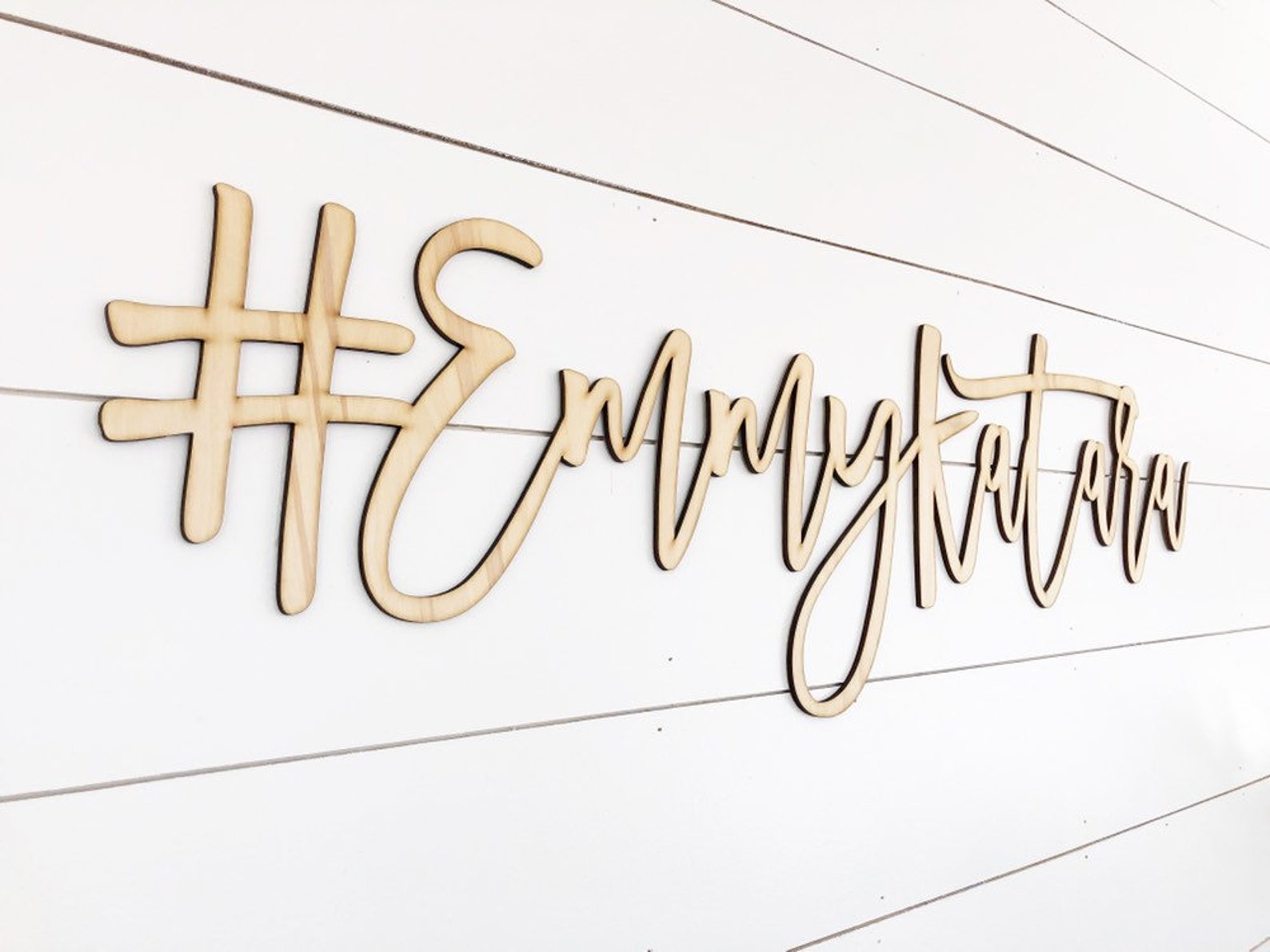 Custom Hashtag Sign Wood Words Laser Cut Hashtag Custom - Etsy