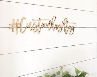 Custom Hashtag Sign - Etsy