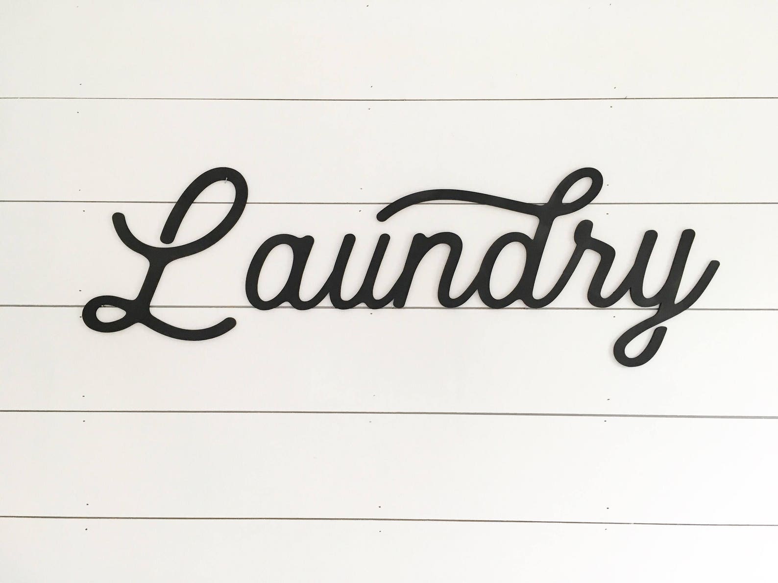 Laundry Wood Word Cutout: Laser Cut Wooden Wall Art - Etsy