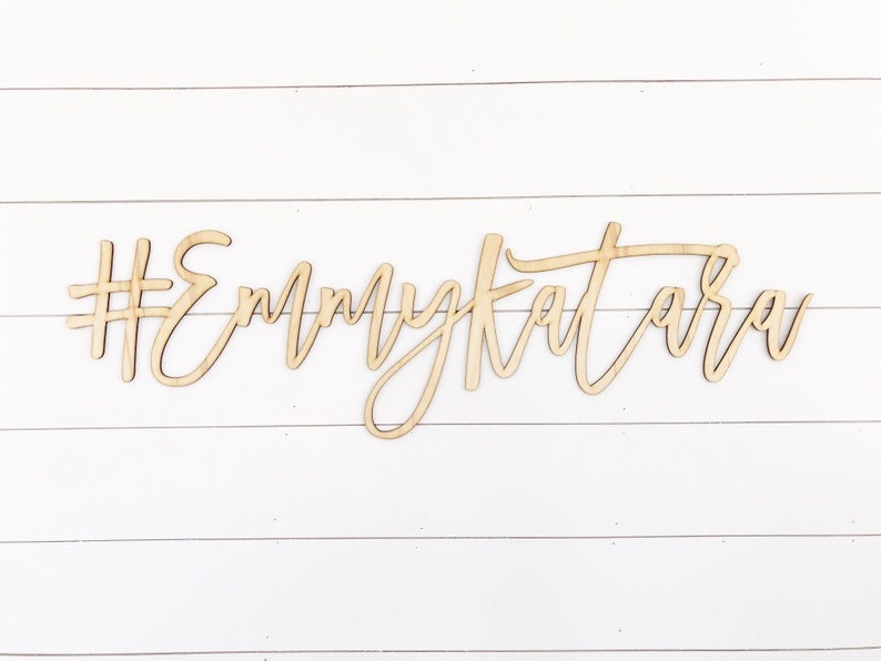 Custom Hashtag Sign Wood Words Laser Cut Hashtag Custom - Etsy