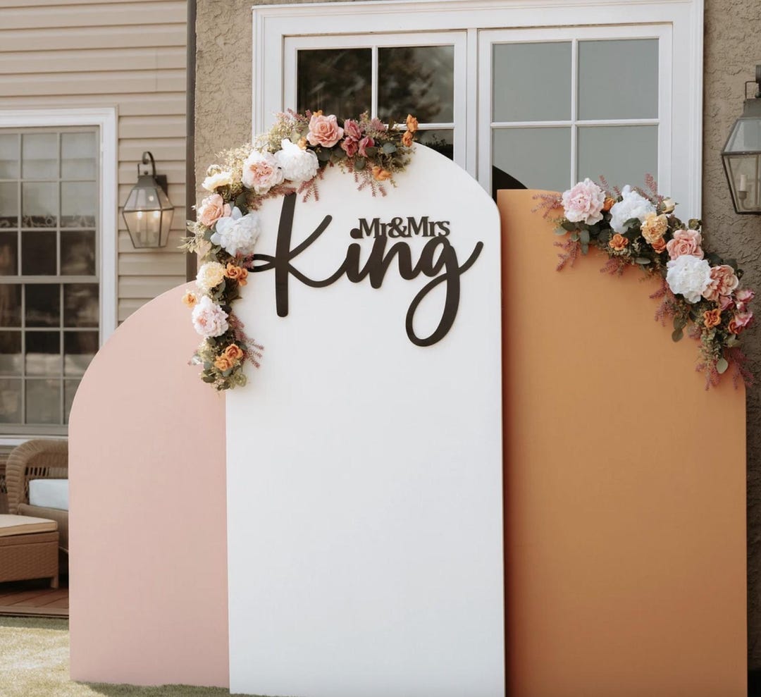 Large Last Name Sign | Cut Out Last Name Sign | Wedding Name Sign ...