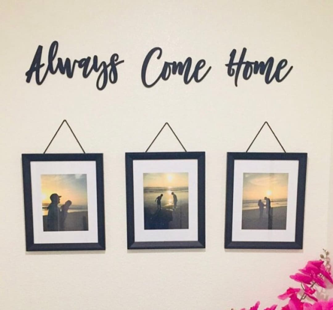 Always Come Home, Wood Words, Wood Word Cut Out, Laser Cut, Wedding ...