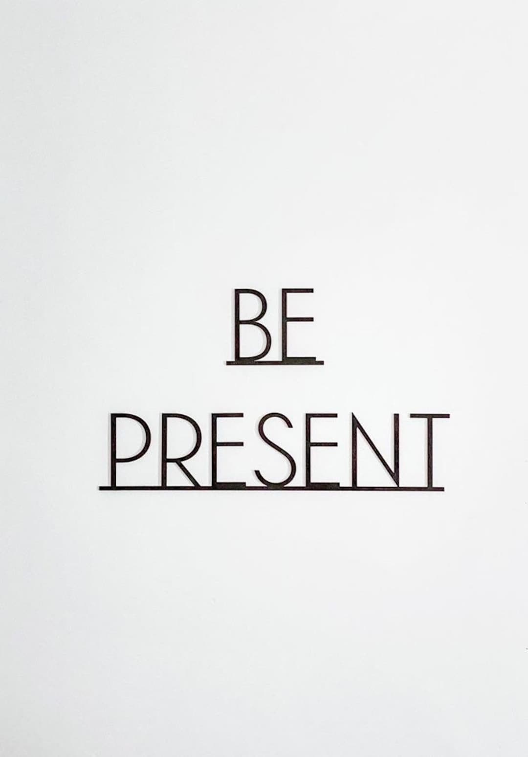 Be Present, Wood Words, Wood Word Cut Out, Laser Cut, Wall Decor ...