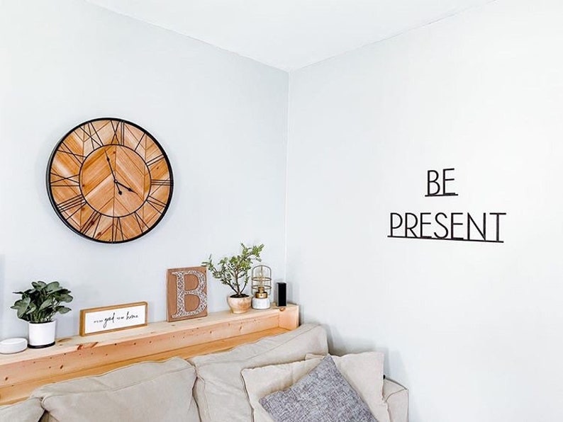 Be Present Wood Word Cutout, Laser Cut Wall Decor - Etsy