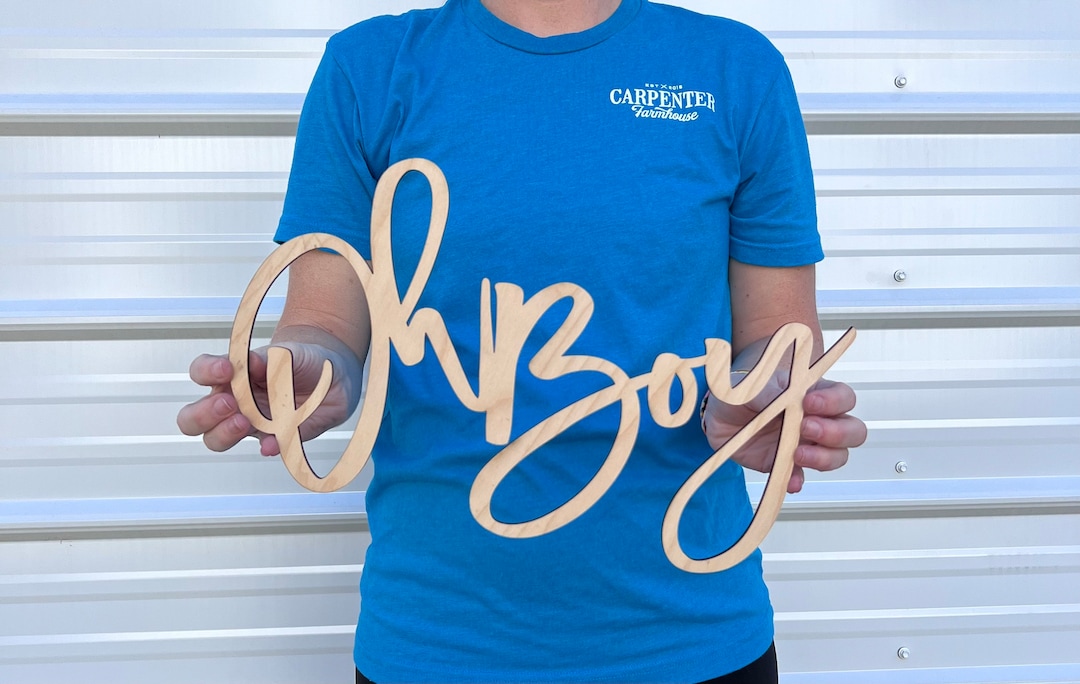 Oh Boy Sign | Oh Boy Wooden Sign | Gender Reveal | Cute Baby Shower ...