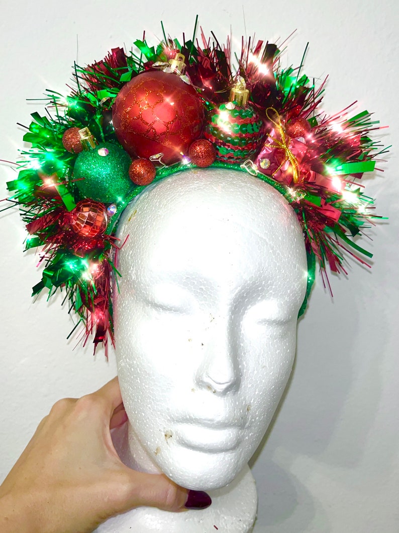 Custom Christmas Headpiece, Holiday Headband, Festive Fascinator - Etsy
