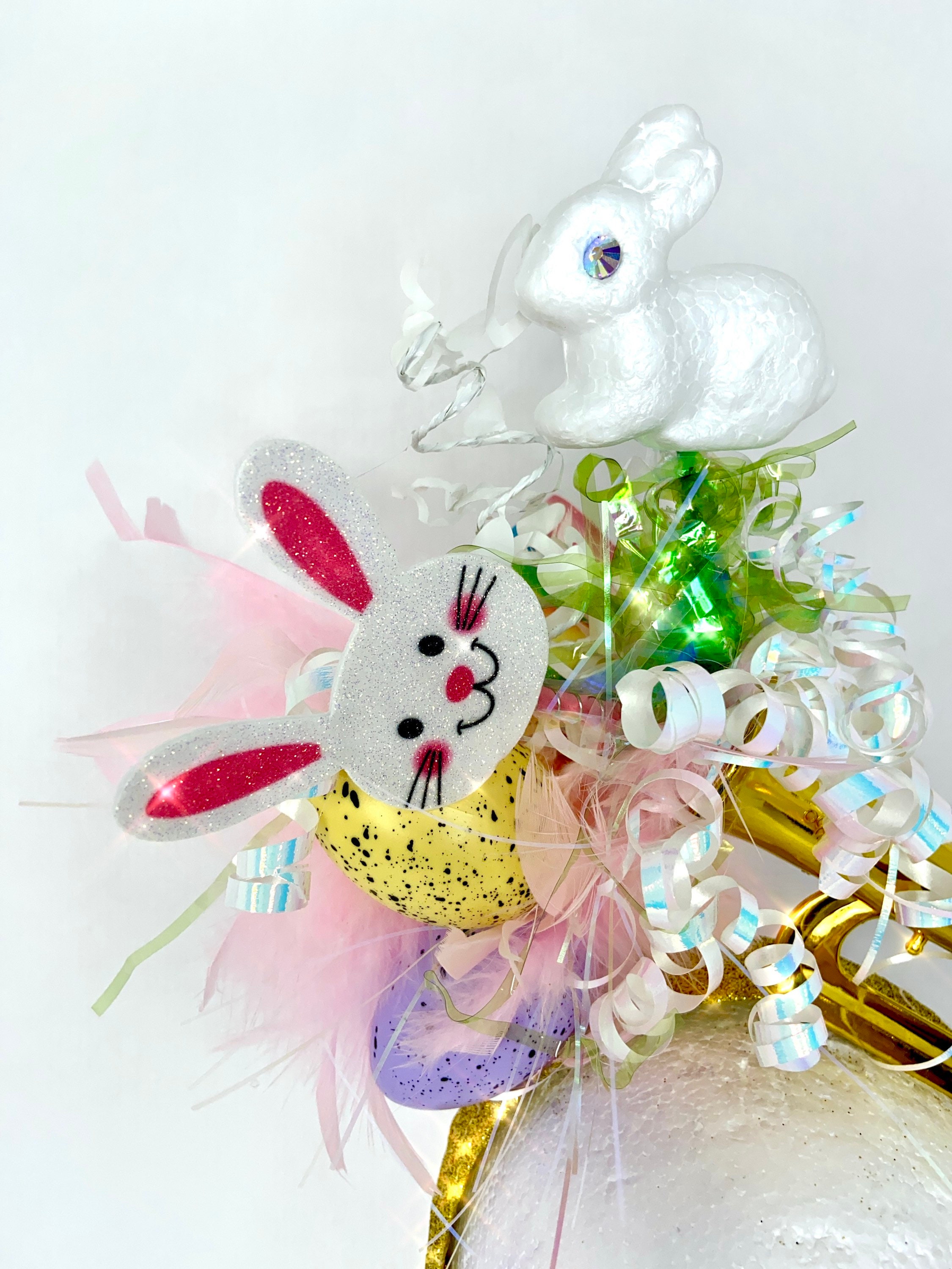Honey Bunny Hooray Easter Horn Headpiece, Headband, Fascinator - Etsy