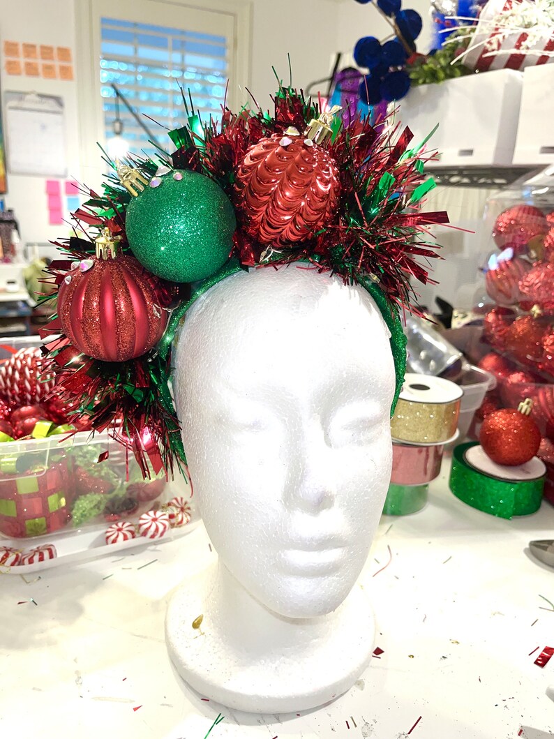 Custom Christmas Headpiece, Holiday Headband, Festive Fascinator - Etsy