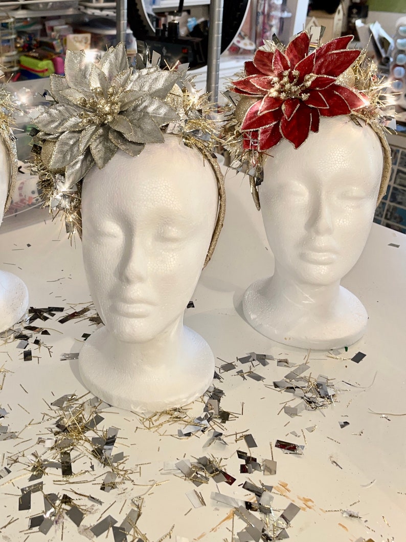 Custom Christmas Headpiece, Holiday Headband, Festive Fascinator - Etsy