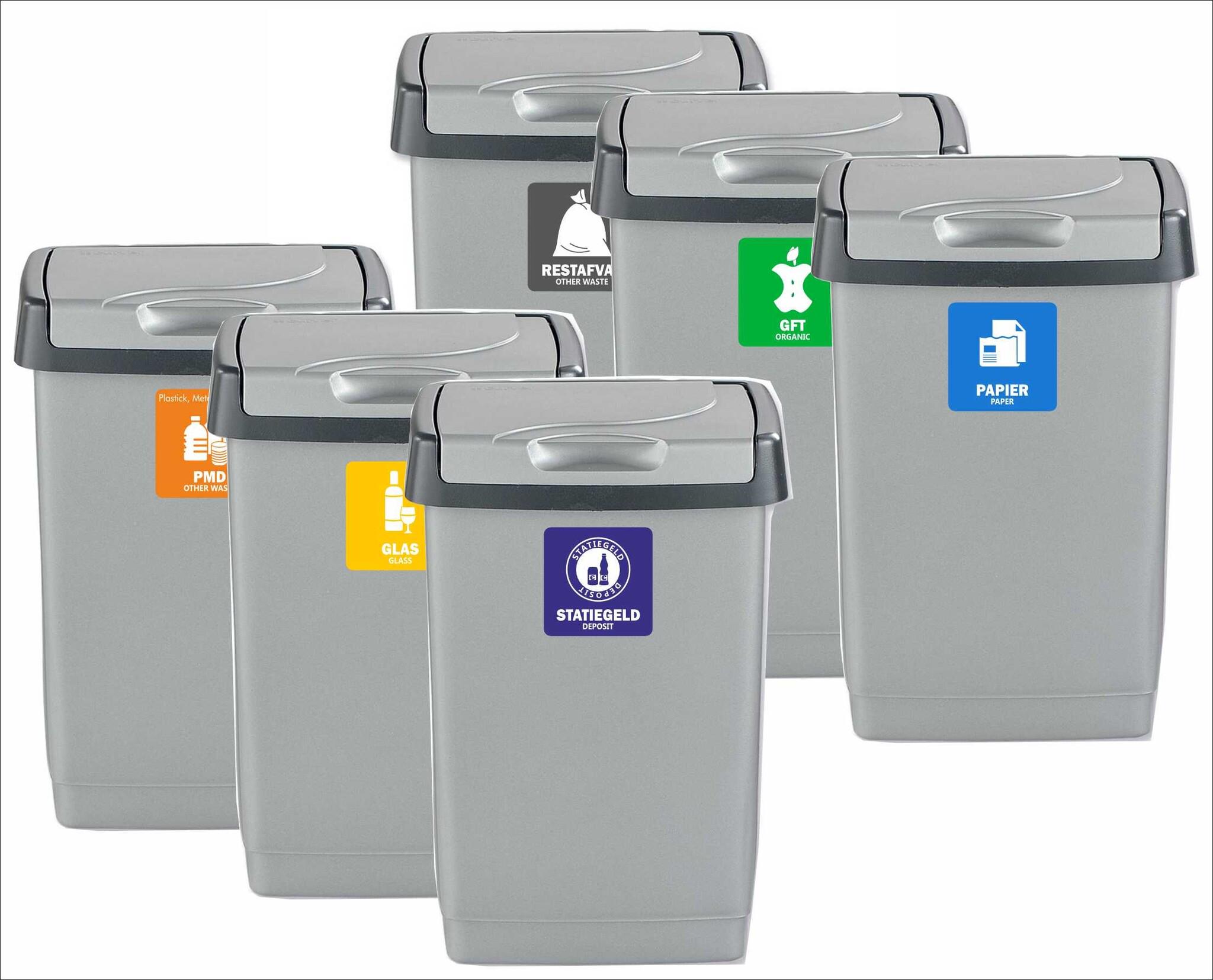 Recycling afvalbak stickers incl. statiegeld - Etsy Nederland