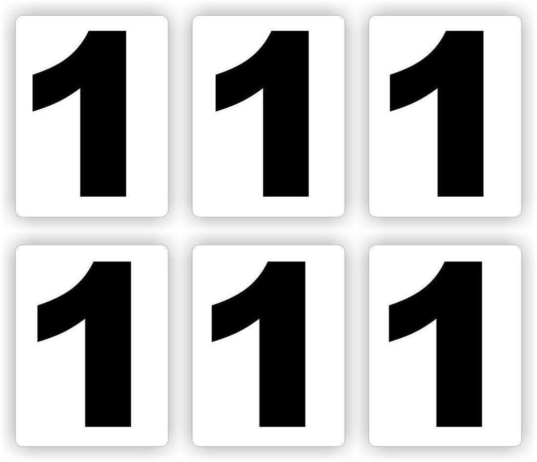Sticky Numbers Set of 6 Stickers 1, 2, 3, 4, 5, 6, 7, 8, 9 and 0 - Etsy