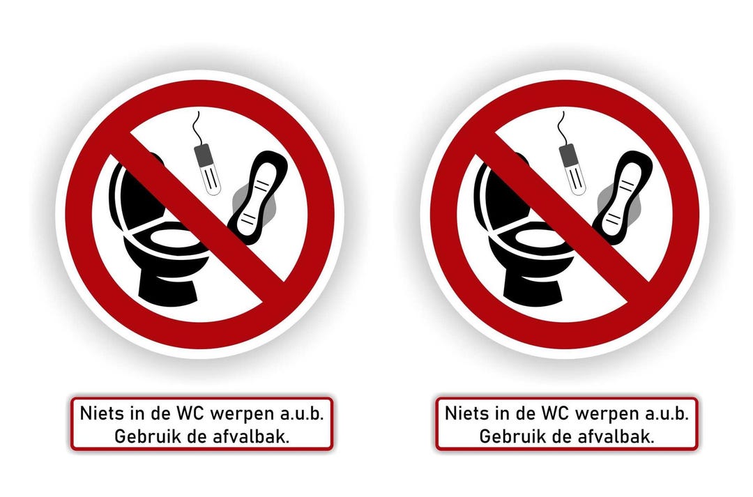 Do Not Throw Anything in the Toilet Sticker Set. - Etsy