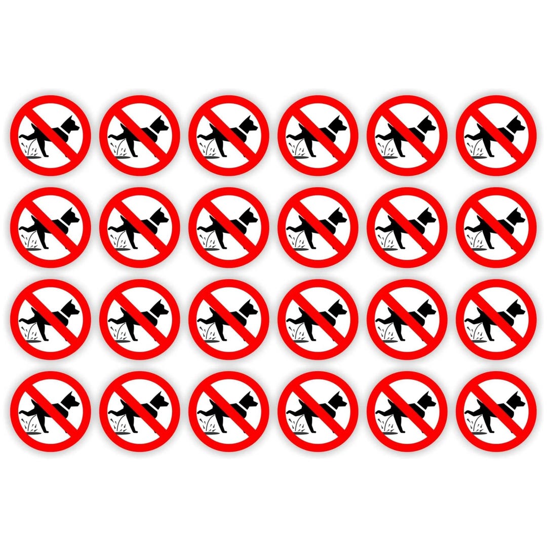 Dogs Not Allowed to Pee Sticker Set 24 Pieces. - Etsy
