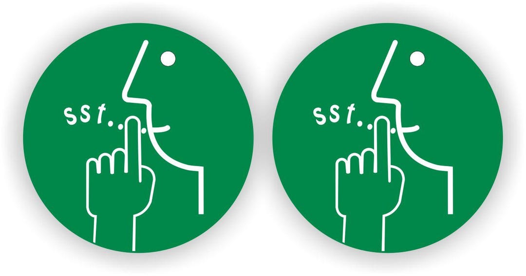 Silence Space Pictogram Sticker Set 2 Pcs. - Etsy