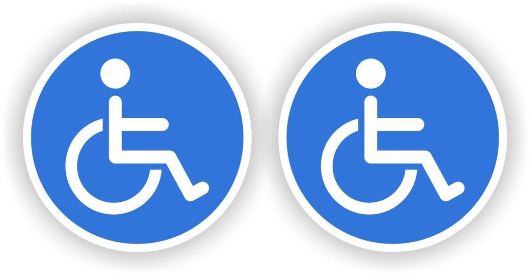 Wheelchair Accessible Sticker Set of 2 Pieces - Etsy