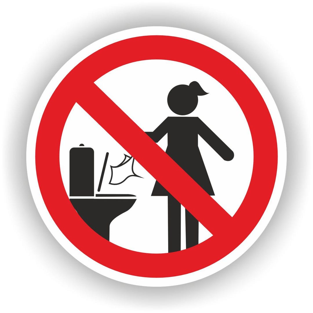 Do Not Throw Anything in the Toilet Sticker - Etsy