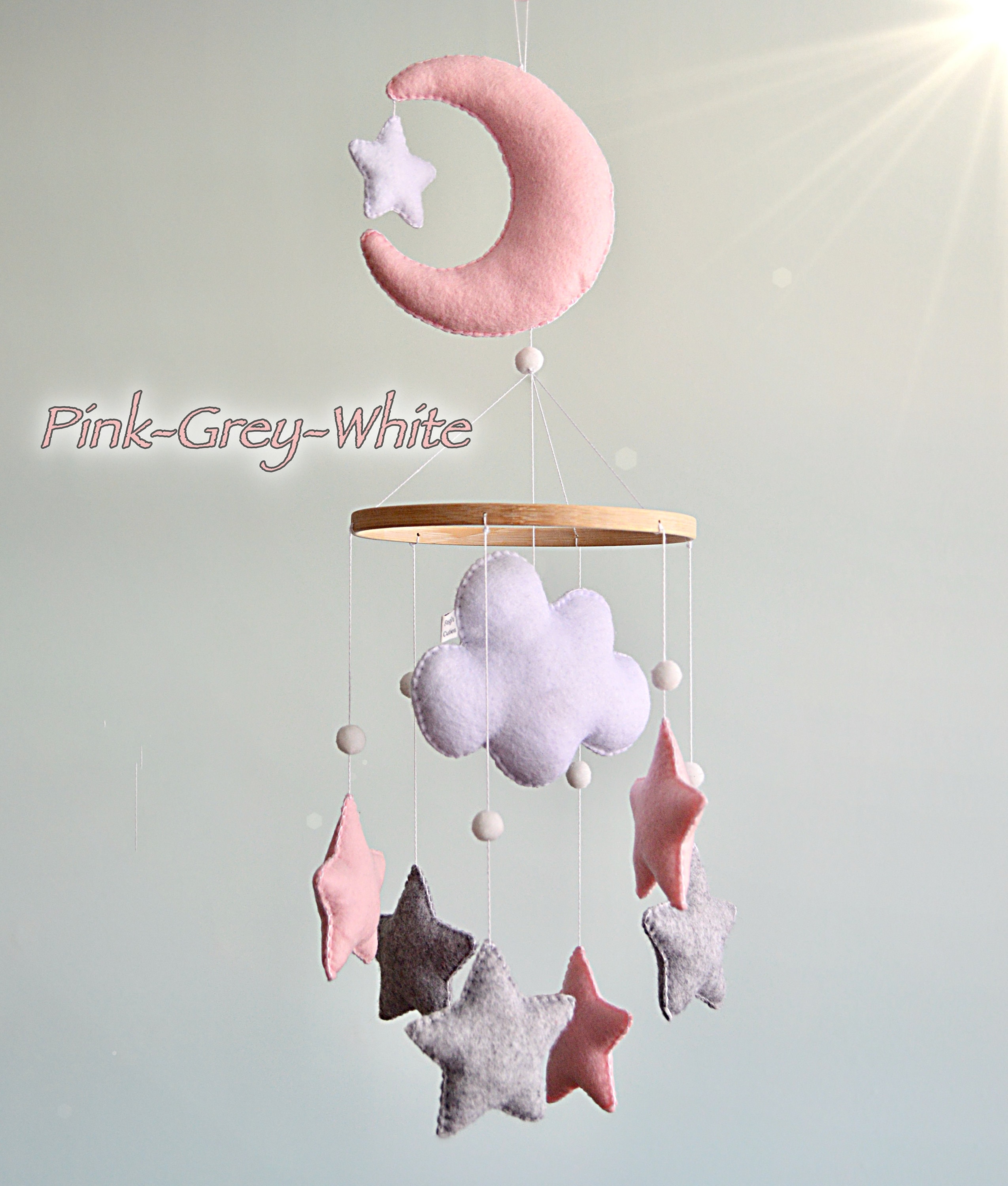 Star mobile moon mobile cloud mobile star baby mobile moon | Etsy