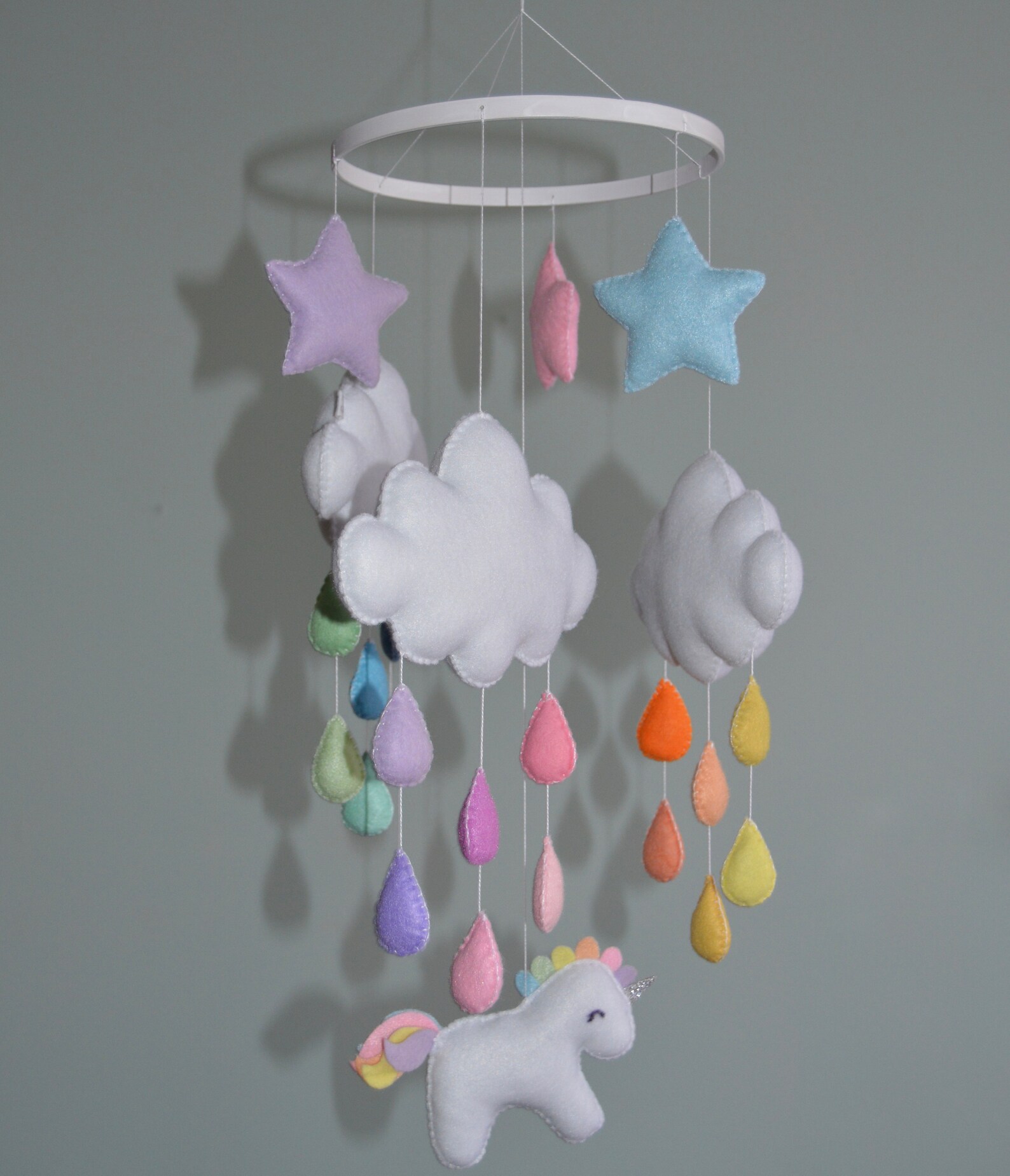 Unicorn Baby Mobile Rainbow Mobile Unicorn Rainbow Pastel | Etsy