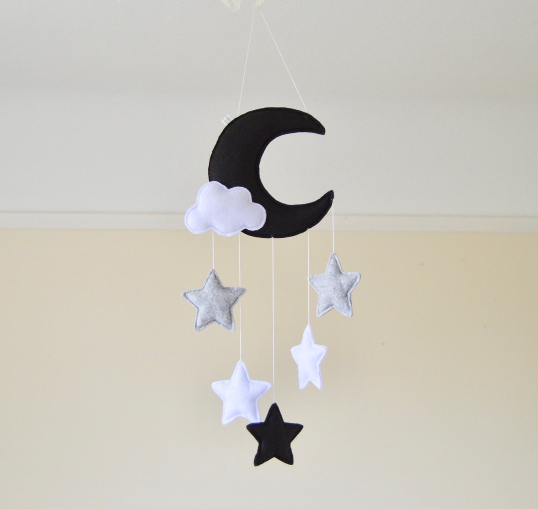 Monochrome Mobile Moon Mobile Star Mobile Baby Mobile Cot - Etsy