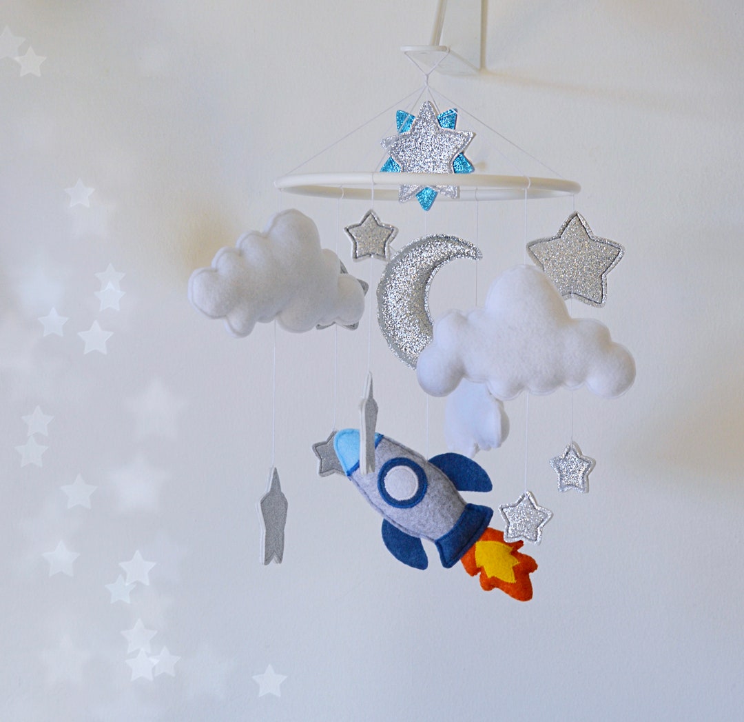 Spaceship Mobile, Spacecraft Mobile, Rocket Baby Mobile, Space Nursery ...