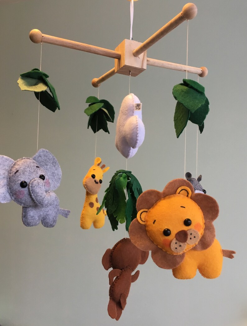 Safari mobile Jungle mobile Animal mobile Woodland mobile | Etsy