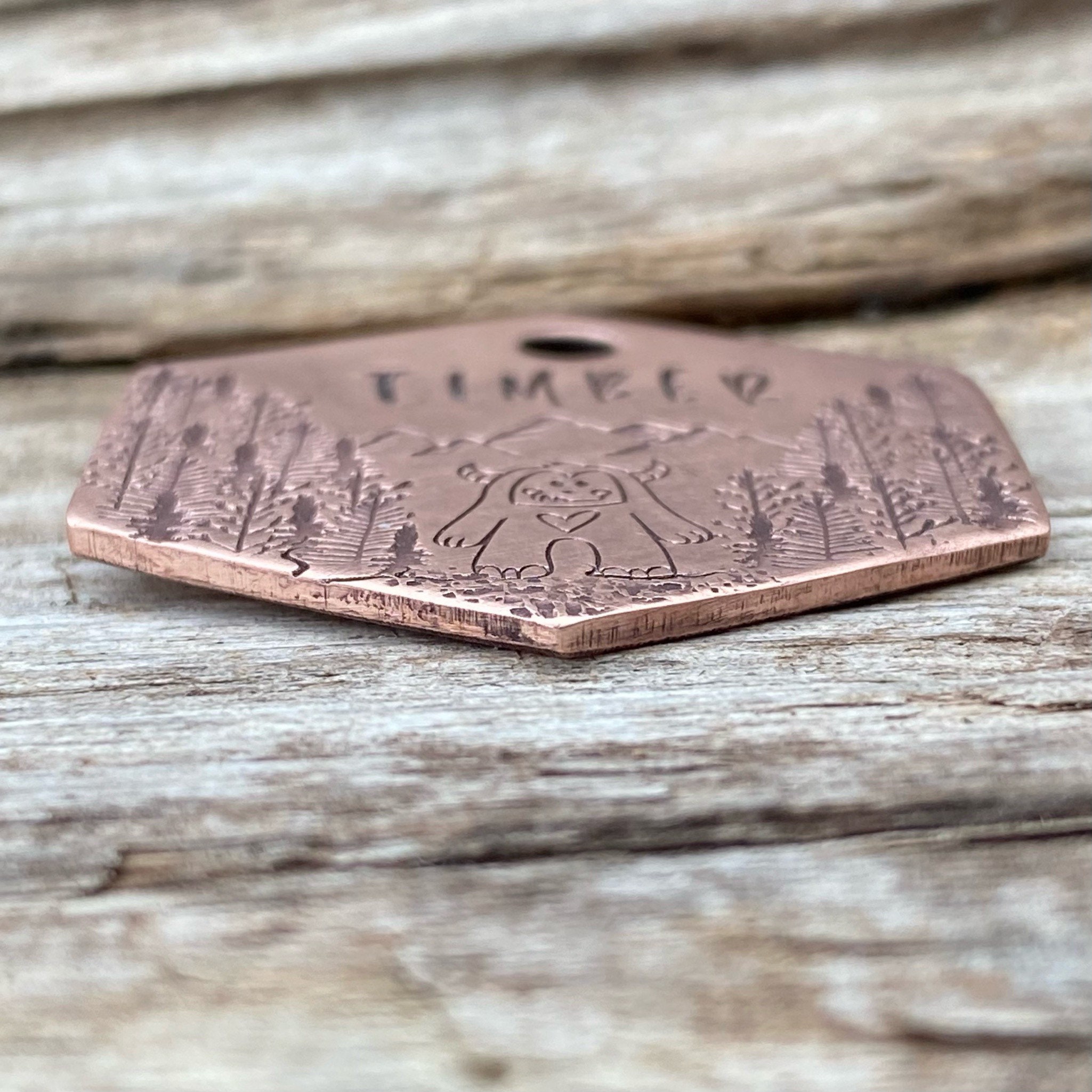Dog Tag, Dog Tags for Dogs, Hand Stamped Pet ID Tag, Wild Monster ...