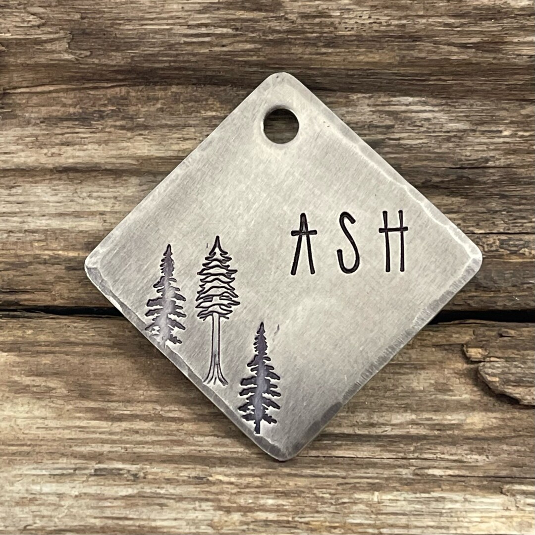 Redwood and Pines, Tree Dog Tag, Dog Tags for Dogs, Dog Tags, Pet Id ...