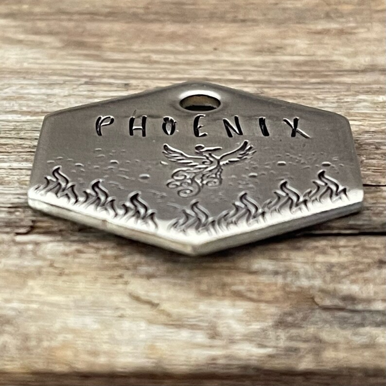 Dog Tag Dog Tag for Dogs Dog Tags Rising Phoenix Pet ID - Etsy