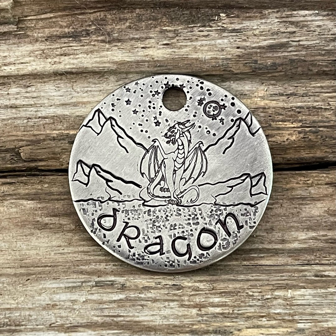 Dog Tag, Dog Tags for Dogs, the Helios, Personalized, Dragon, Stars ...